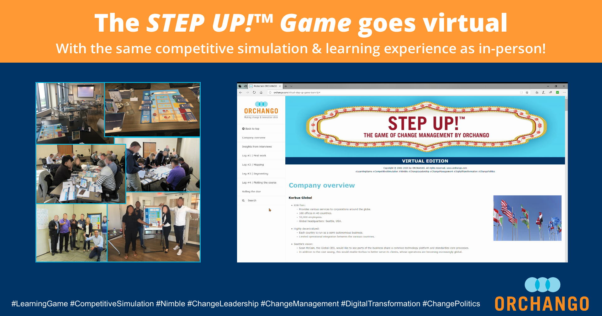 Our STEP UP!™ Game simulation goes virtual!! • ORCHANGO