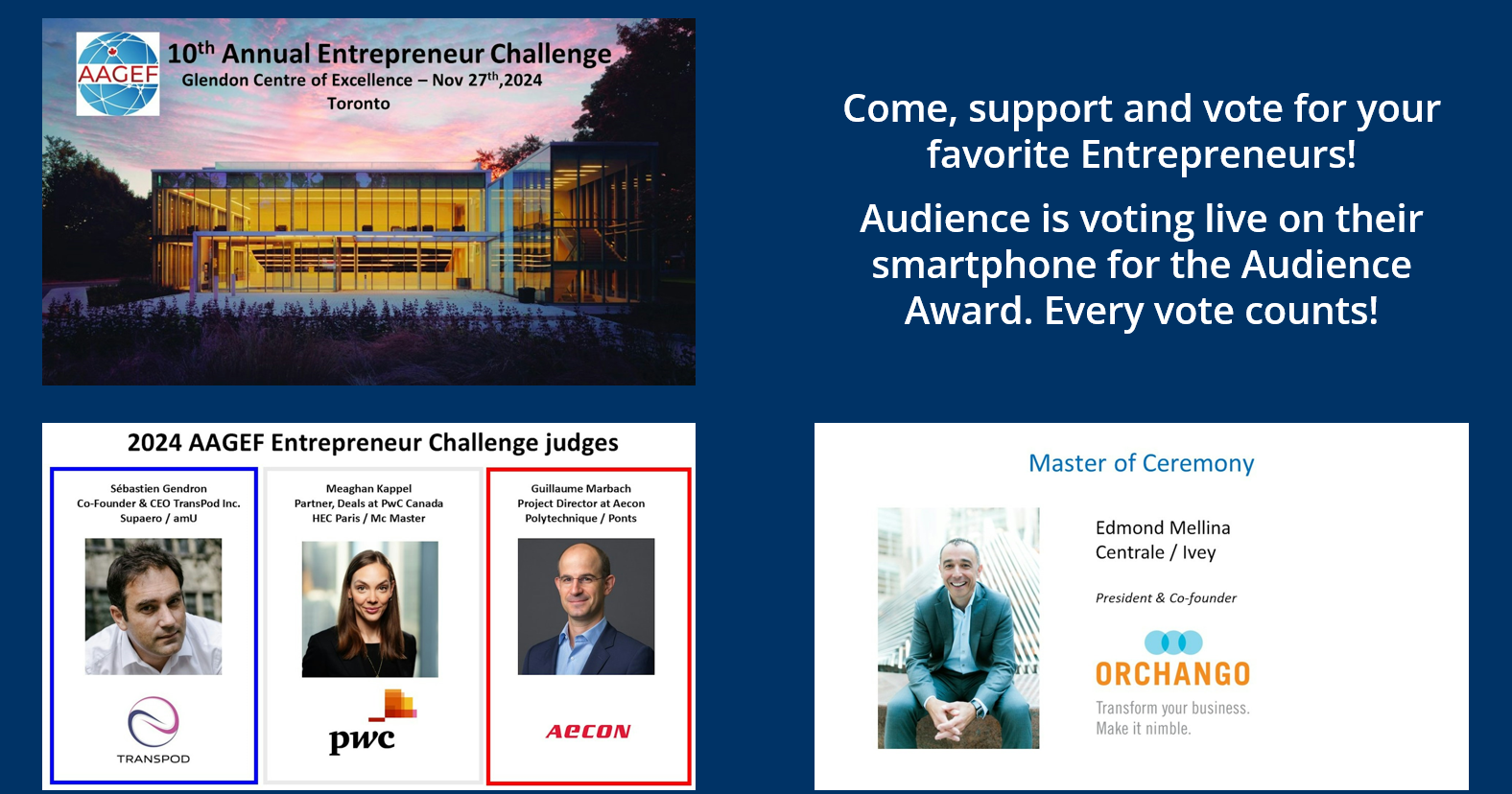 Emceeing AAGEF’s 10th Entrepreneur Challenge • ORCHANGO